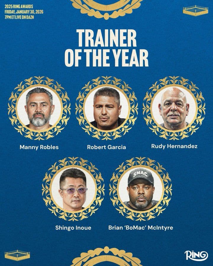 The 2025 Ring Awards Nominees: Trainer, Fighter, KO of the Year & more ...